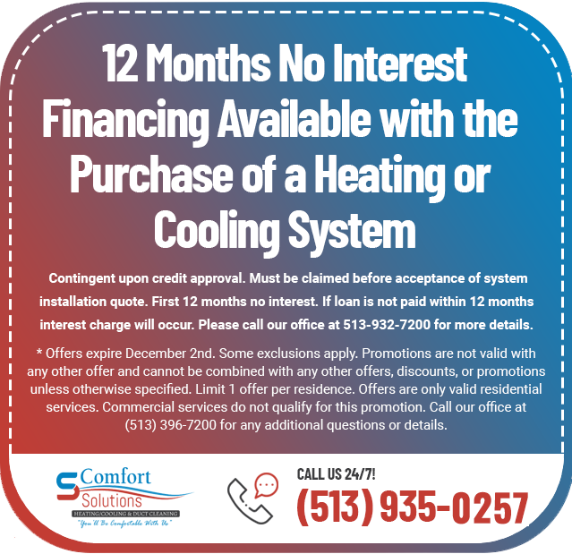 Promotions | Lebanon, OH | Comfort Solutions Heating & Cooling Promotions | Lebanon, OH | Comfort Solutions Heating & Cooling