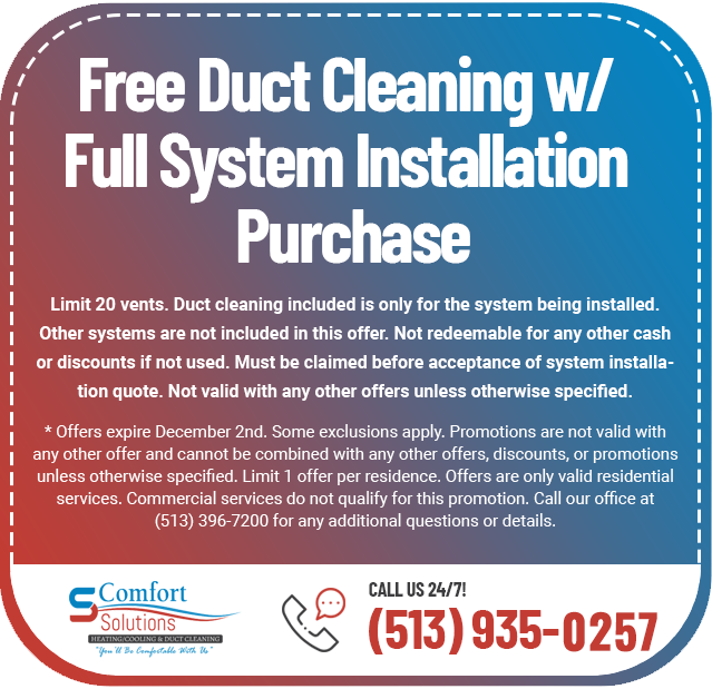 Promotions | Lebanon, OH | Comfort Solutions Heating & Cooling Promotions | Lebanon, OH | Comfort Solutions Heating & Cooling